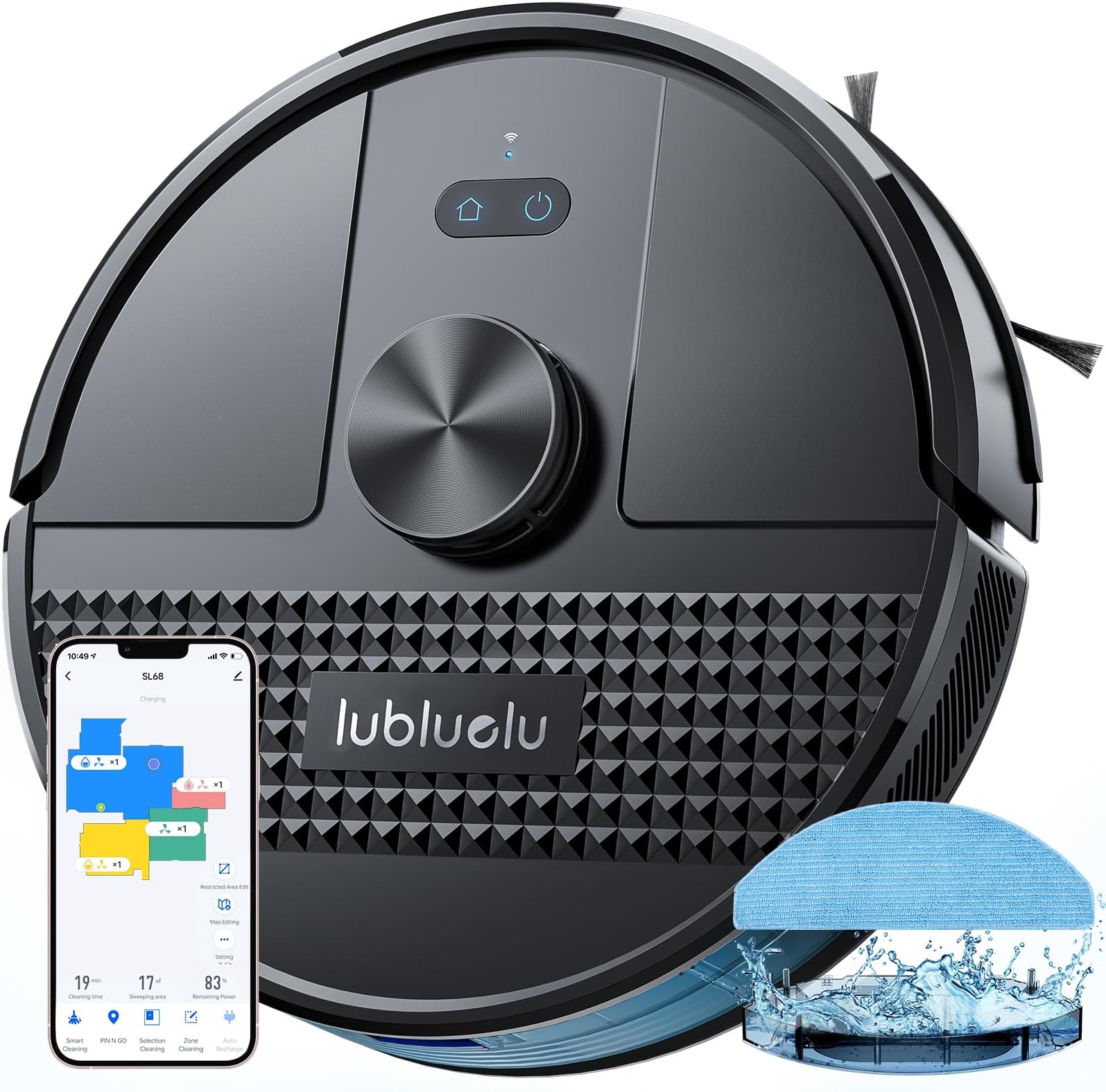 Amazon.com - Lubluelu SL68 Robot Vacuum 4500Pa,3 in 1 Robot Vacuum and Mop Combo with Mapping ...