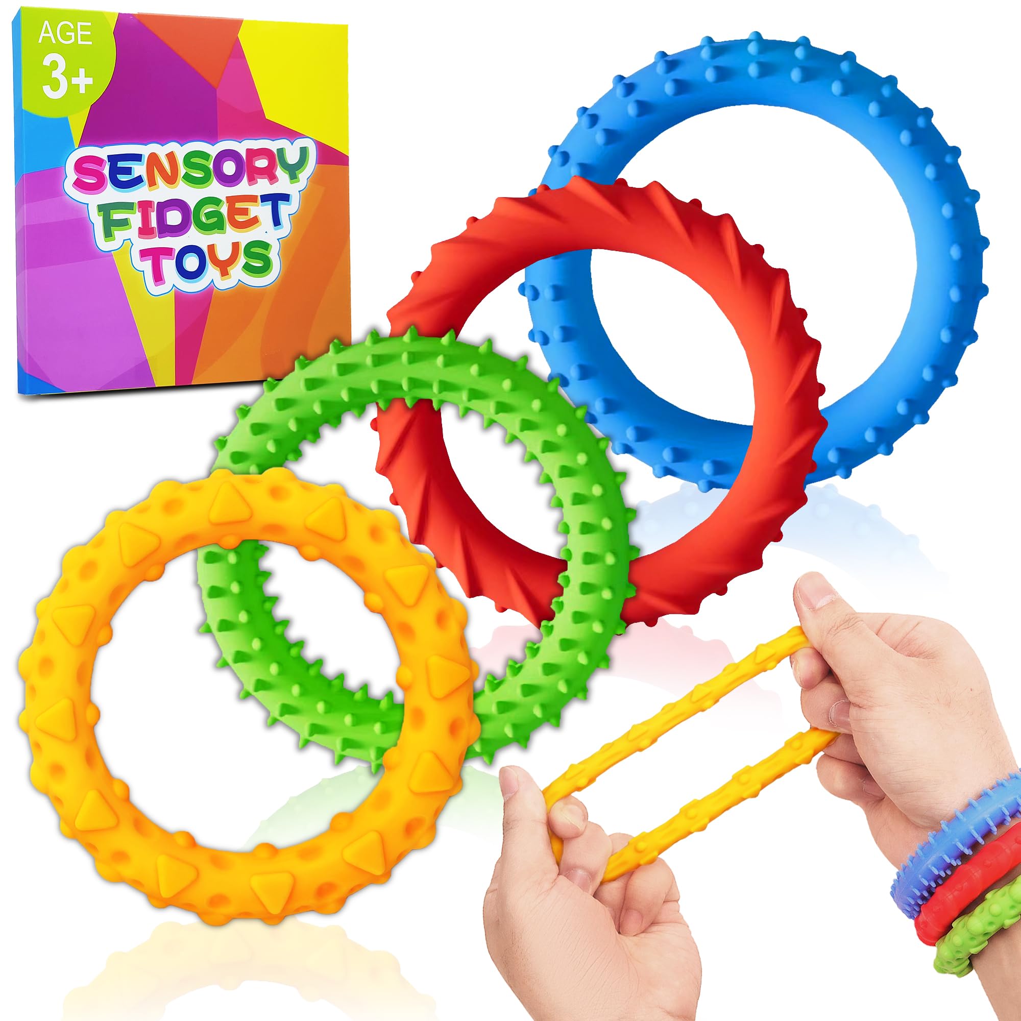 Amazon.com: Sensory Fidget Toys for Kids Toddlers Stocking Stuffers 4PC ...