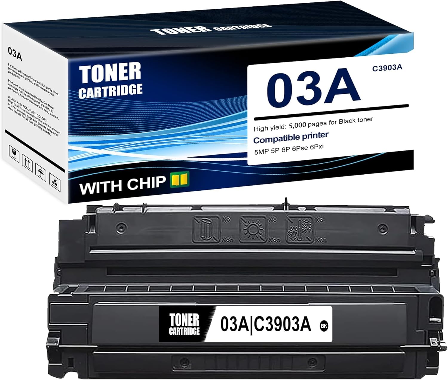 Amazon.com: 1-Pack Black 03A C3903A Toner Cartridge: Compatible 03A ...