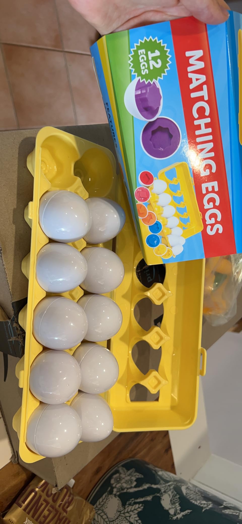 Matching Eggs Color Shape Fruit Number Recognition Sorting Counting ...