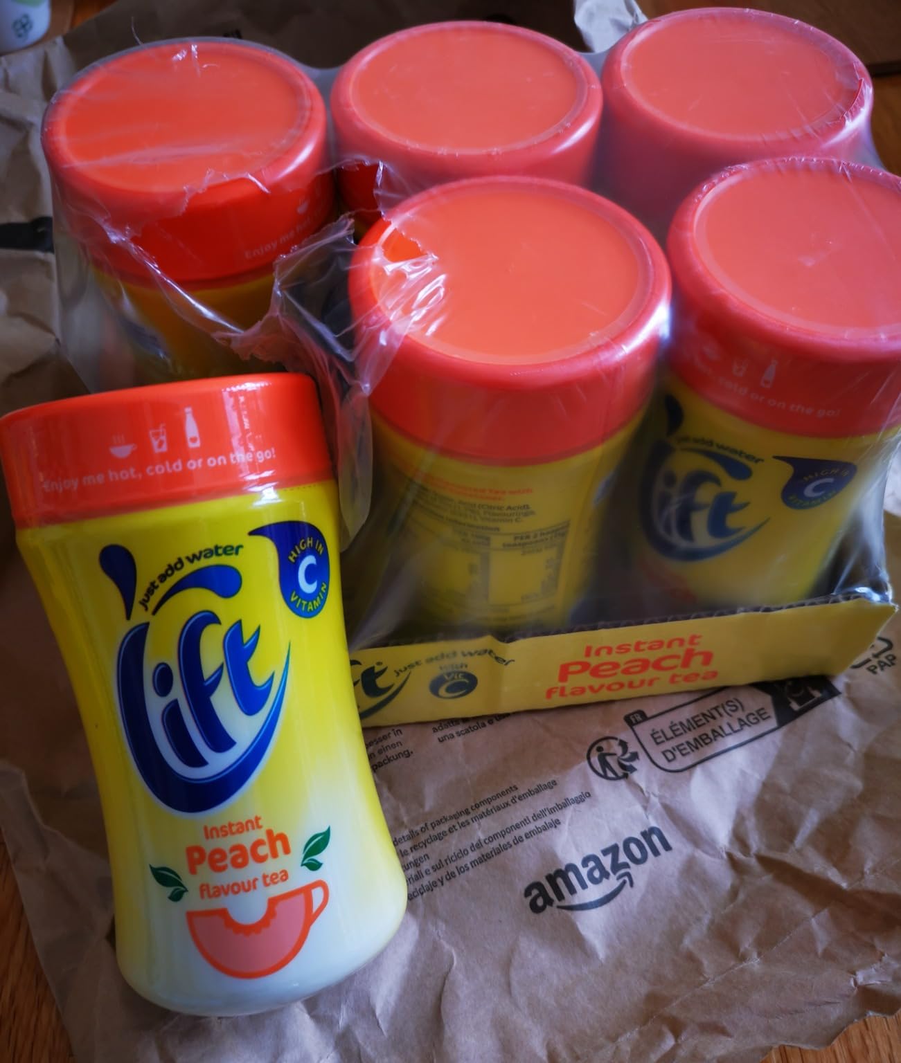 Lift Instant Peach Tea | Enjoy Hot or Iced Peach Tea | Multipack of 6 x ...