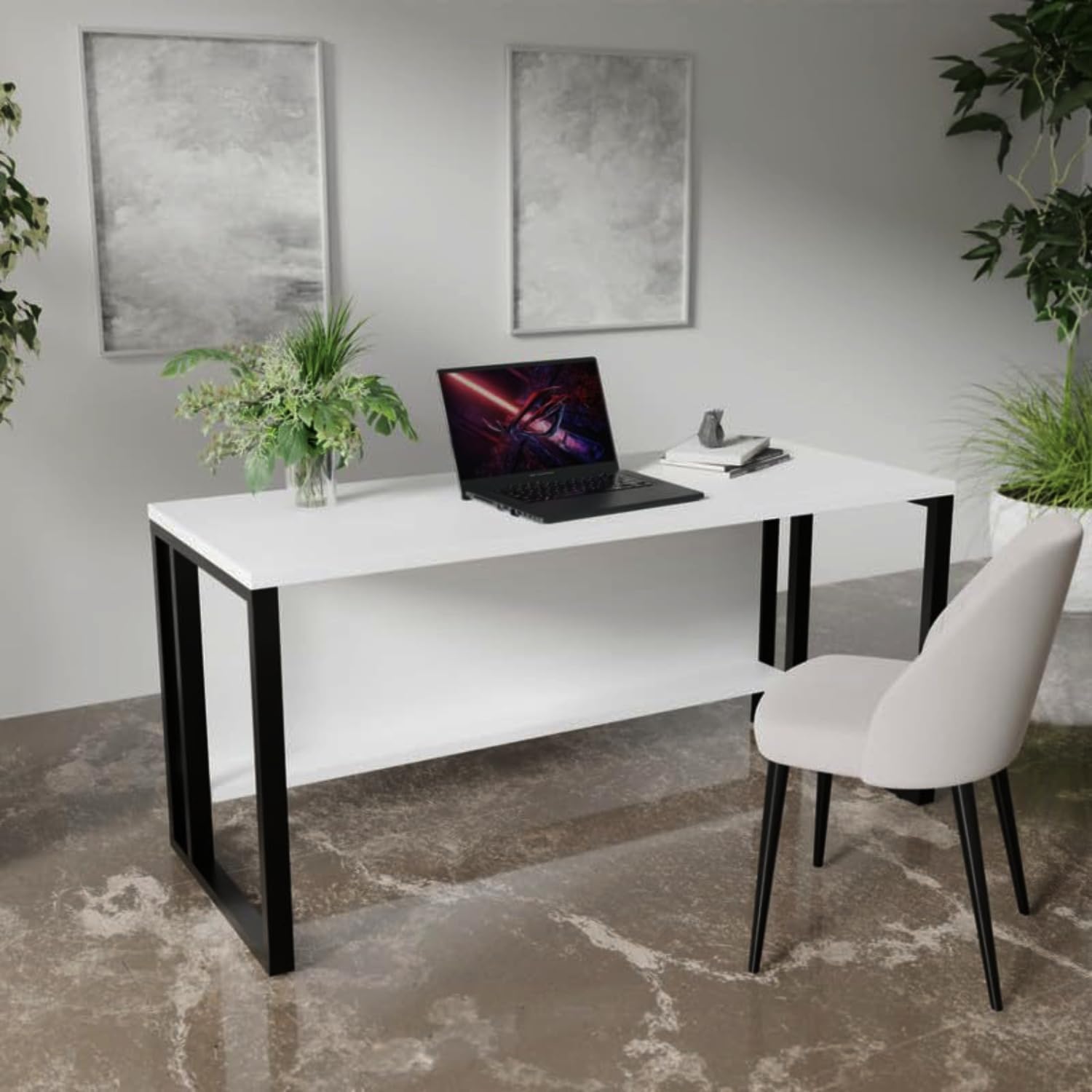 Ikea Wood Micke Long Table Top Workstation Computer Desk (White ...