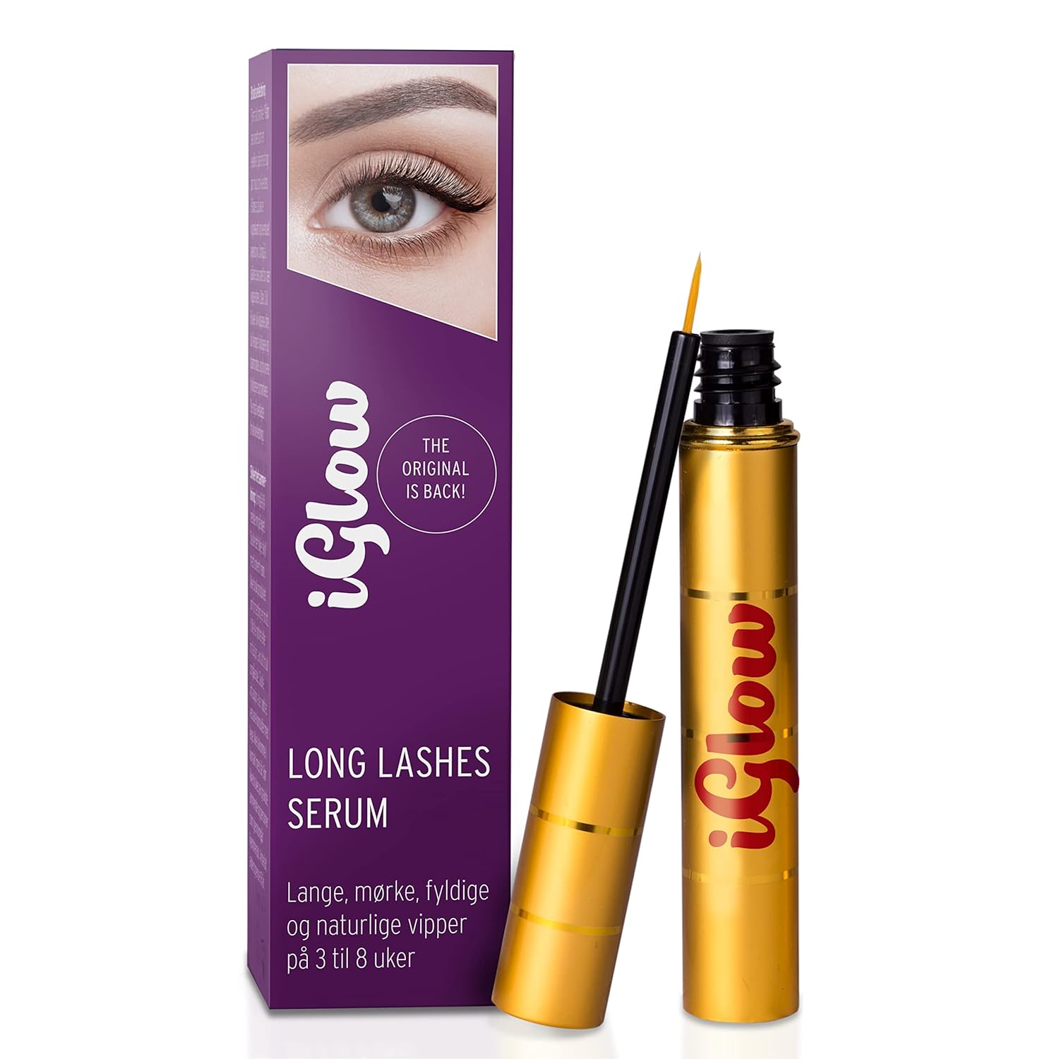 Amazon.com: iGlow - Professional Eyelash Serum for Longer Eyelashes in ...