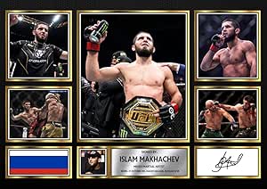 Islam Makhachev Signed Autograph Photograph Display - Perfect for MMA ...