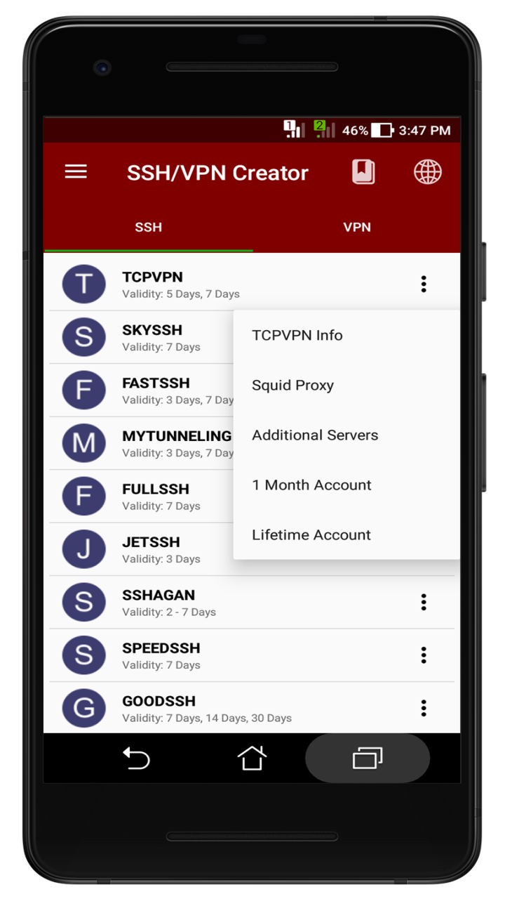 SSH/VPN Account Creator - App on Amazon Appstore