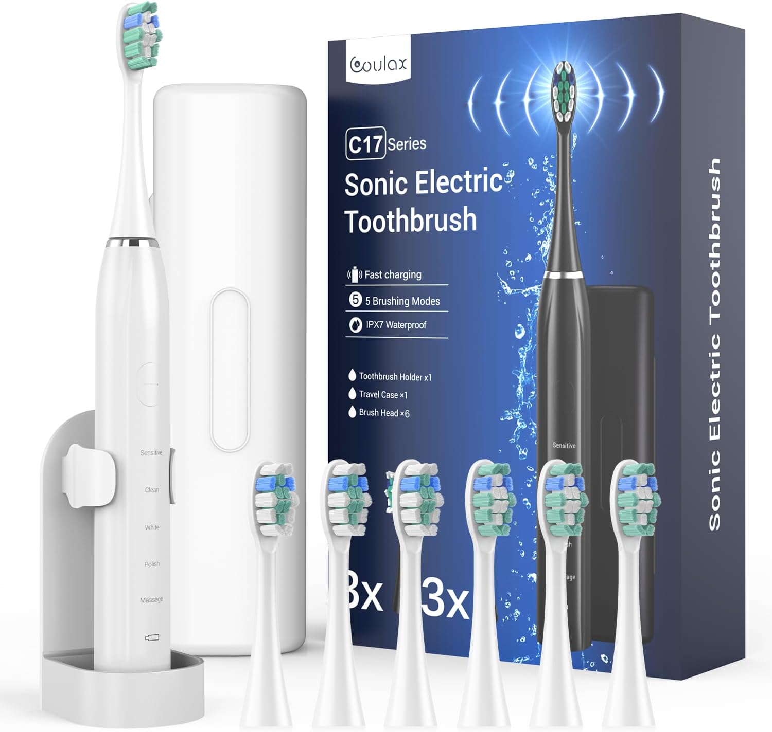 Sonic Electric Toothbrush Sonic Toothbrush - COULAX Travel Toothbrushes ...
