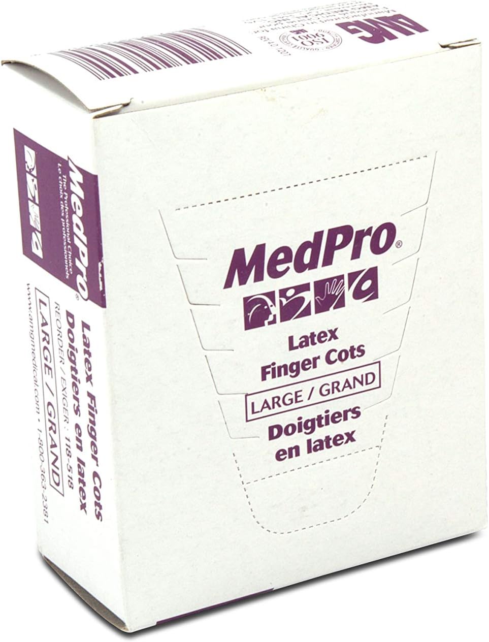 MedPro Disposable Latex Finger Cots (Large) 144 Count : Amazon.ca ...
