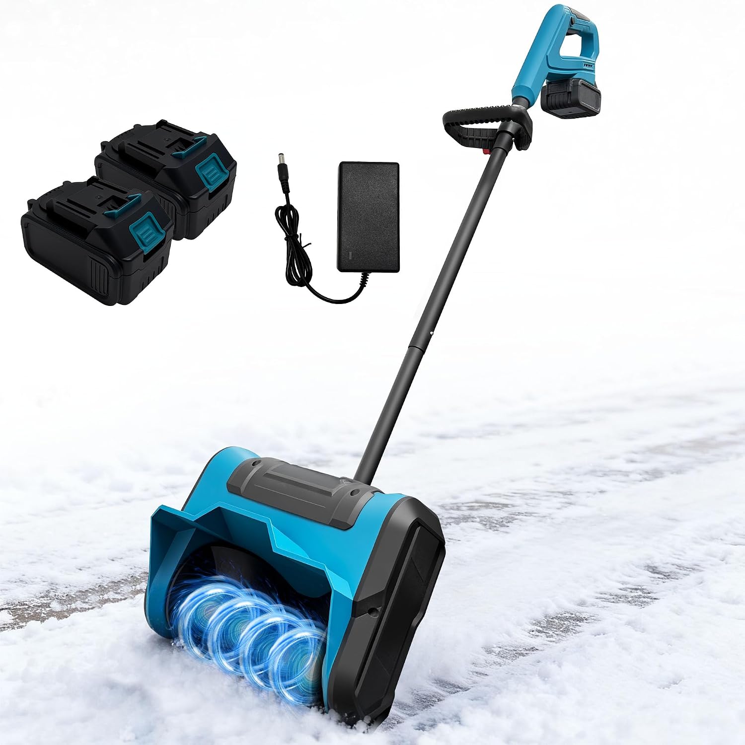 Cordless Snow Shovel with Two 4.0AH Battery and Charger,Electric Snow ...