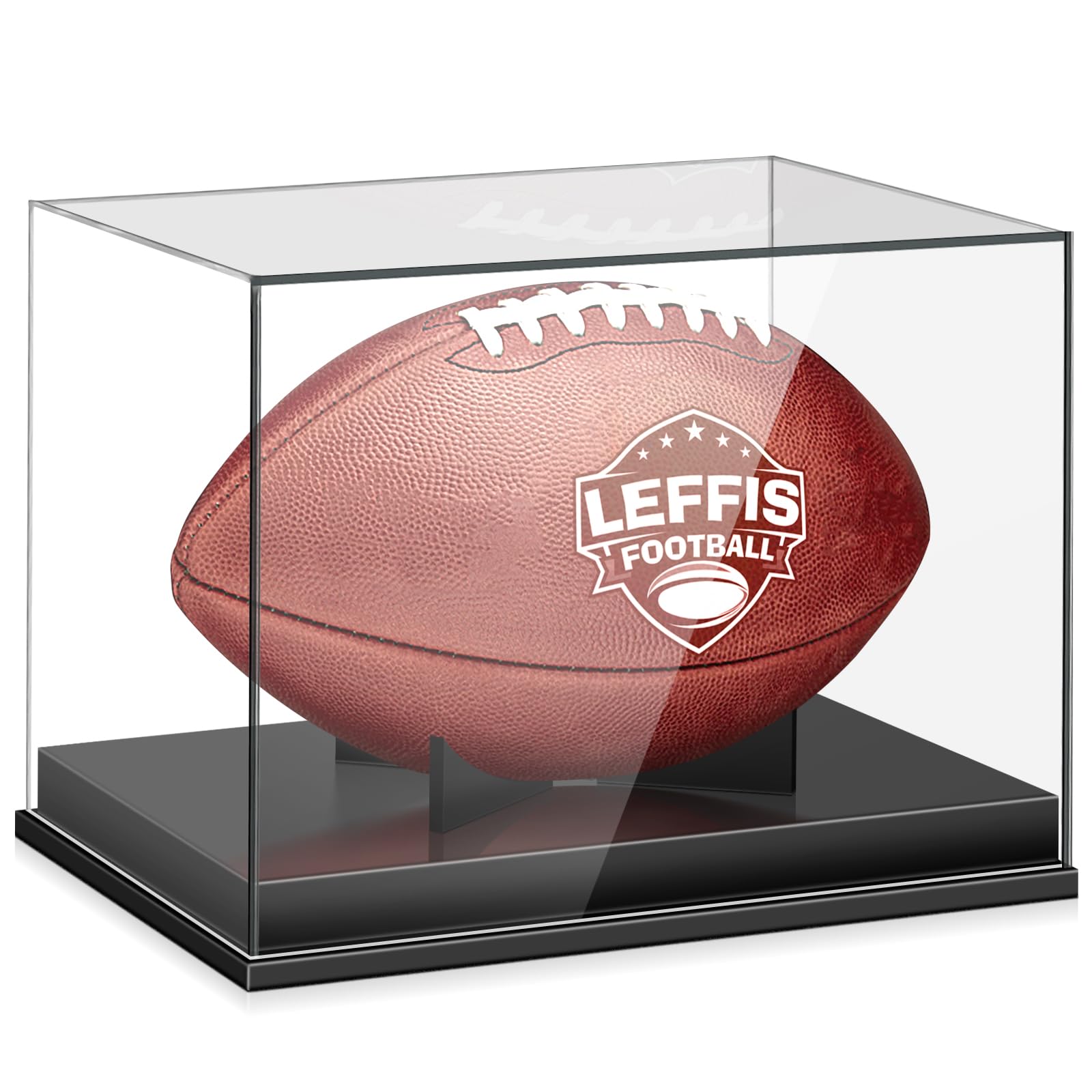 Amazon.com: Leffis Football Display Case, Acrylic Football Case Display ...