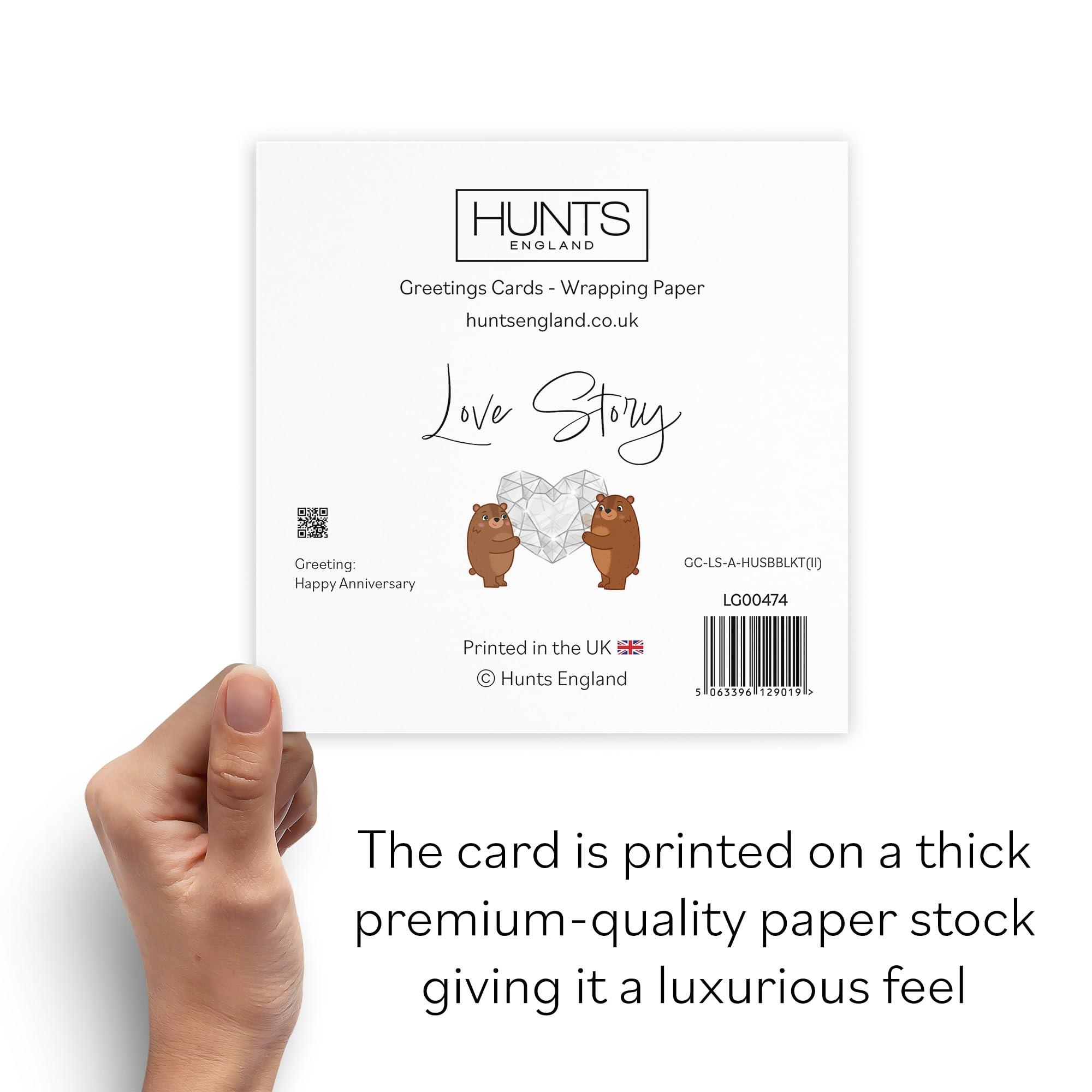 Hunts England – Cute Snuggly Bears Husband Anniversary Card – Fun Bears ...