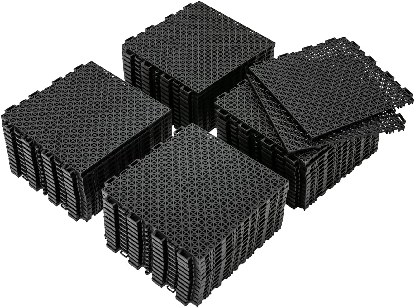 Amazon.com: 50 PCs Non Slip Interlocking Rubber Floor Tiles Rubber ...