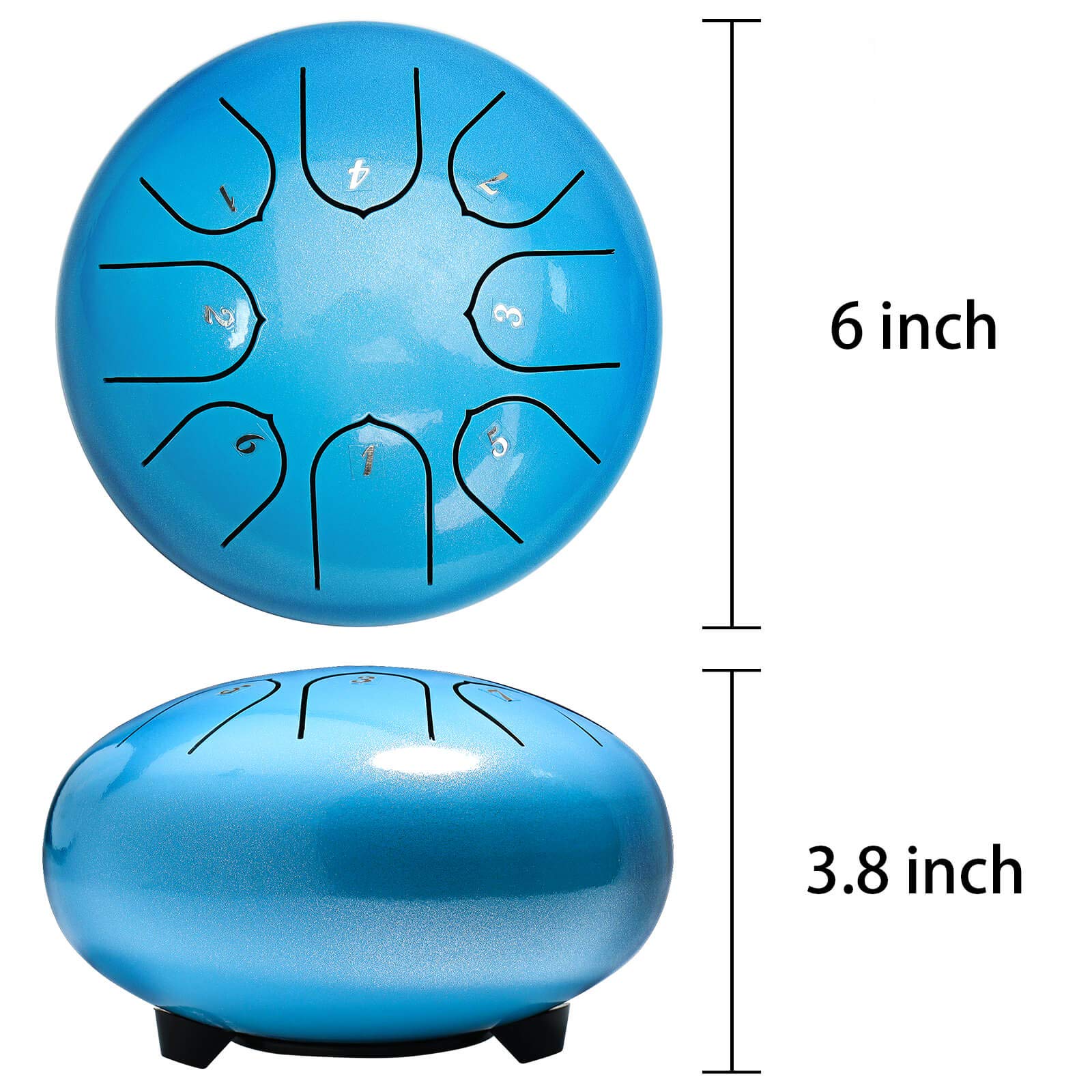Snapklik.com : REGIS Rain Drum For outsideSteel Tongue Drum 8 Notes 6 ...