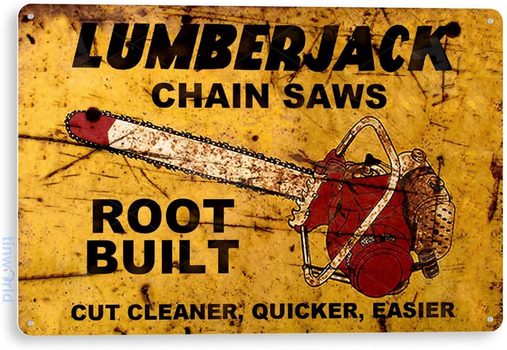 Amazon.com: Tinworld Tin Sign: Lumberjack Chain Saws Sales Tools ...