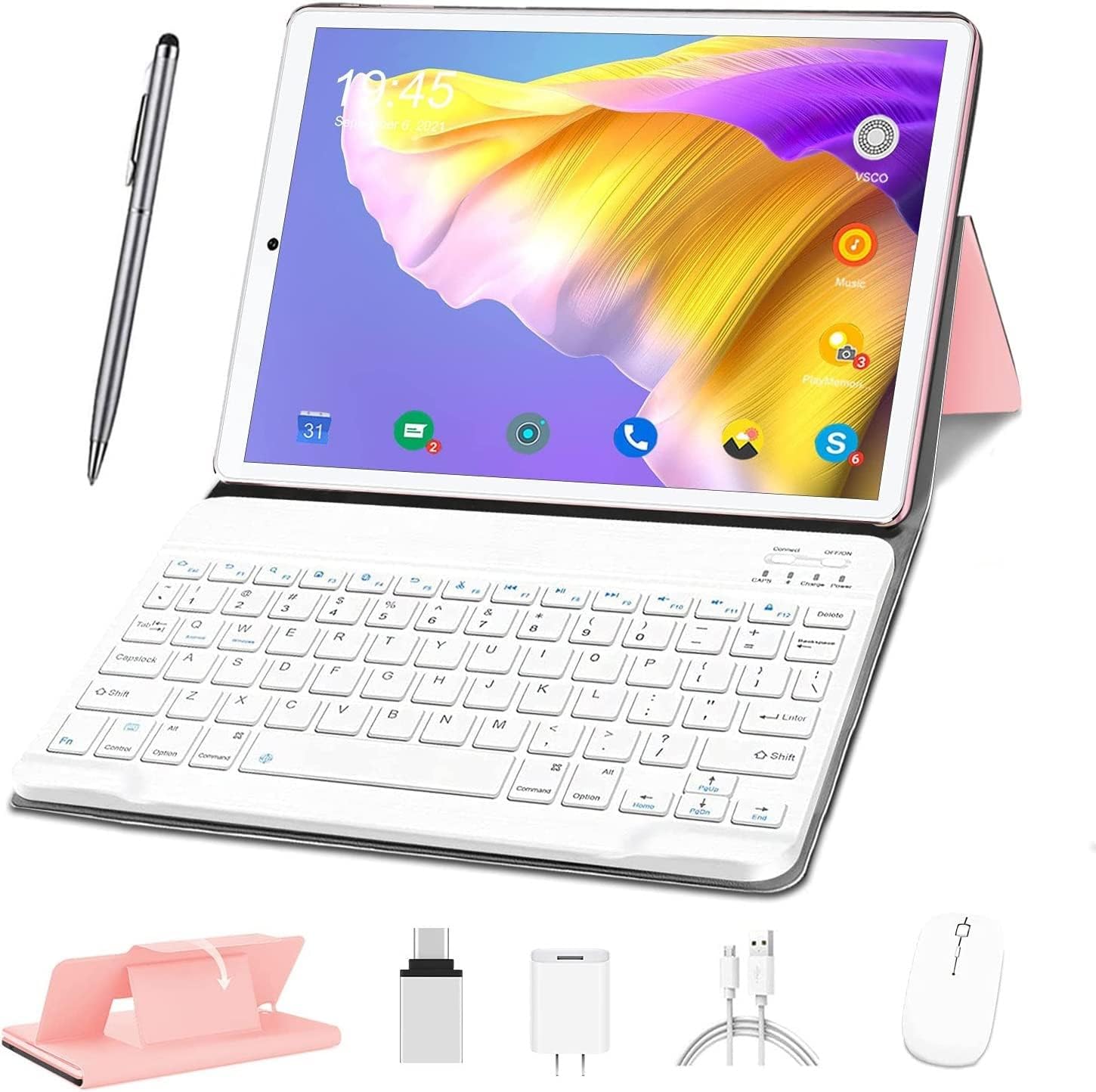 Amazon.com : DUODUOGO 2 in 1 Tablet 10 Inch with Keyboard Mouse Stylus ...