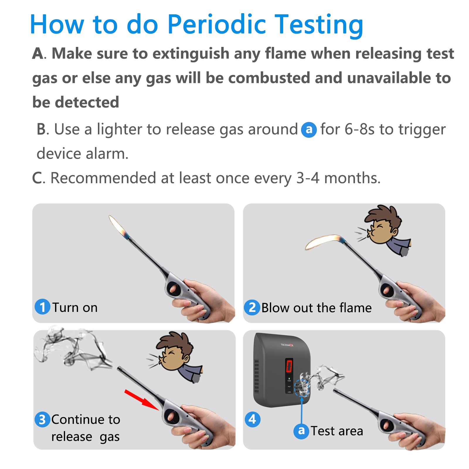 Snapklik.com : Techamor Y401 Natural Propane Gas Detector, Home Gas ...