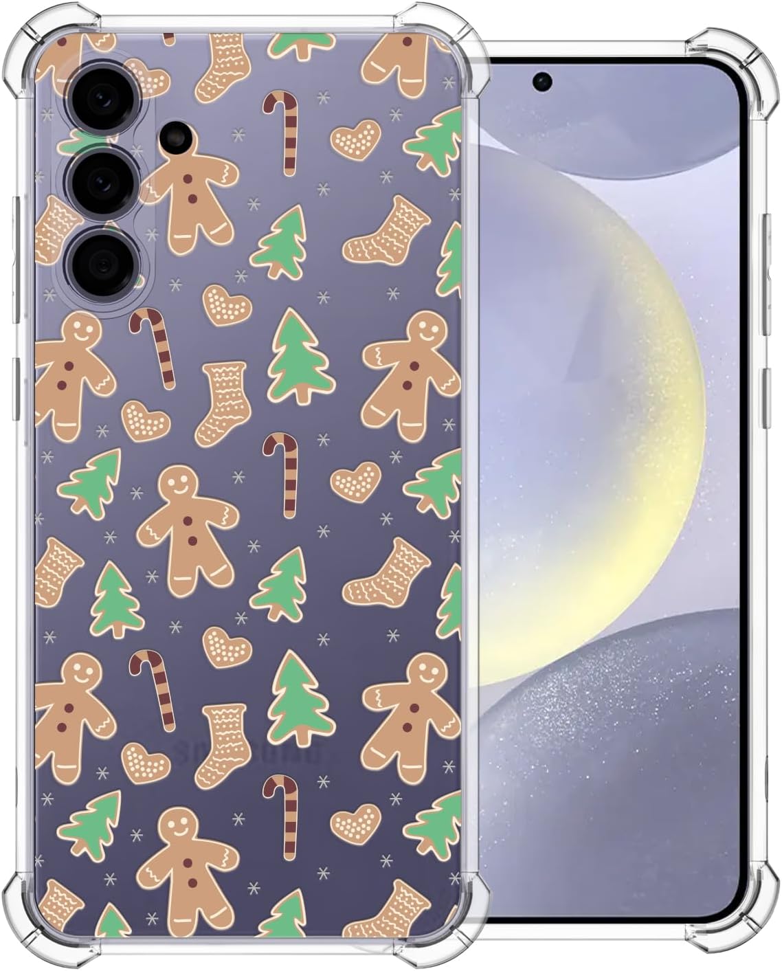 Amazon.com: CAROKI Clear Christmas Phone Case for Samsung S24,Xmas ...