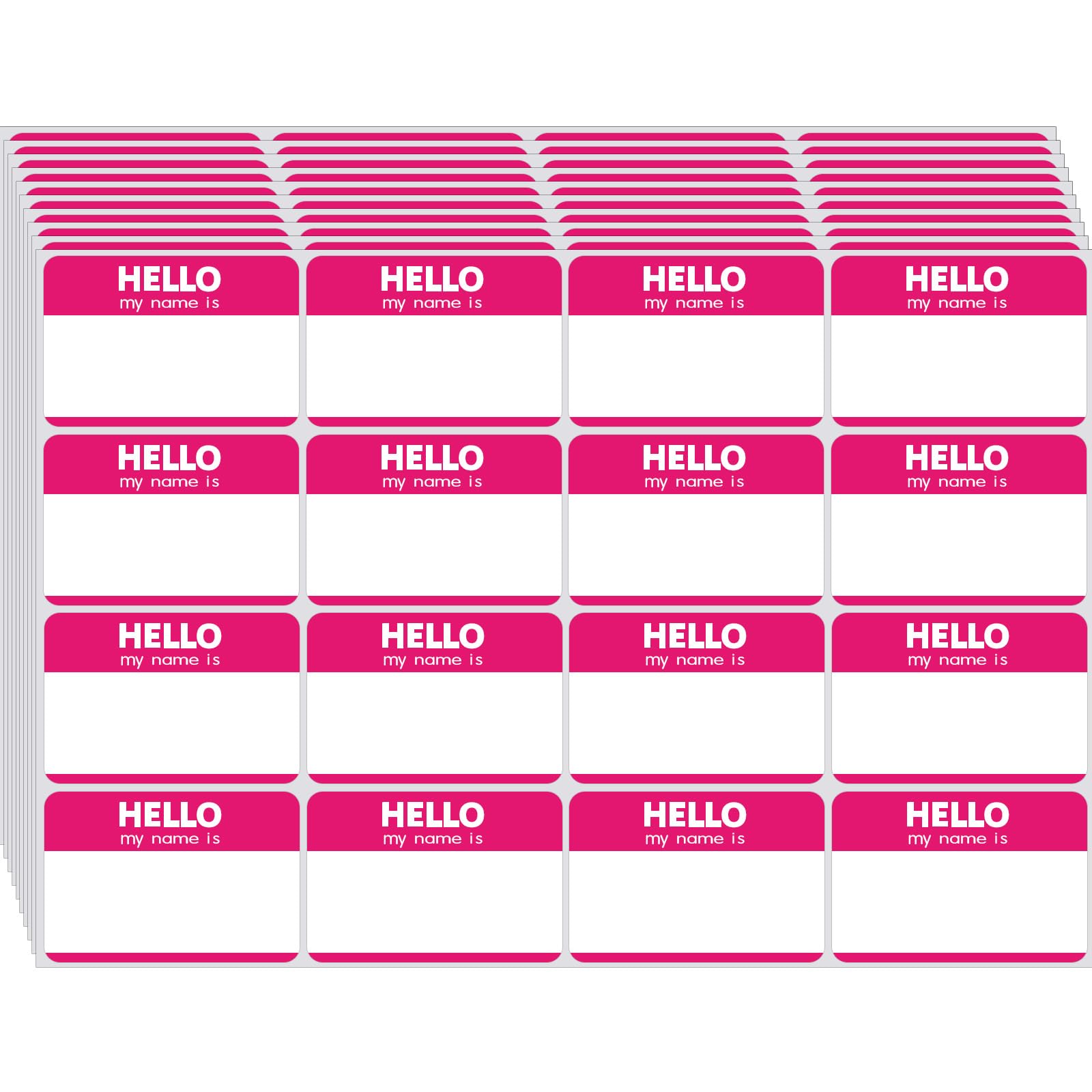 Snapklik.com : Zacool 480 Pcs Pink Name Tag Stickers