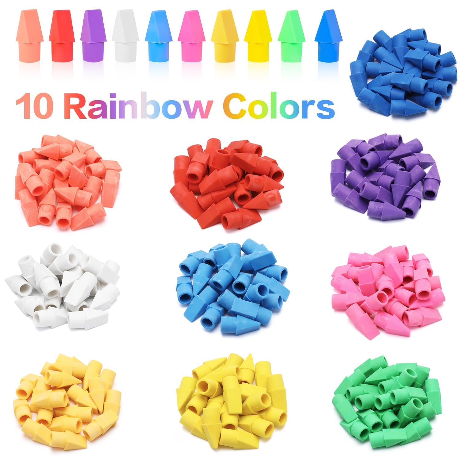 Snapklik.com : Erasers, 125 Pack Pencil Top Erasers For Kids Bulk ...