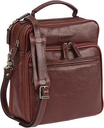 Amazon | [バンニュス] メッセンジャーバッグ メンズ 本革 ショルダーバッグ 小さめ 男性用 イタリア 革 肩掛け 斜めがけバッグ ...