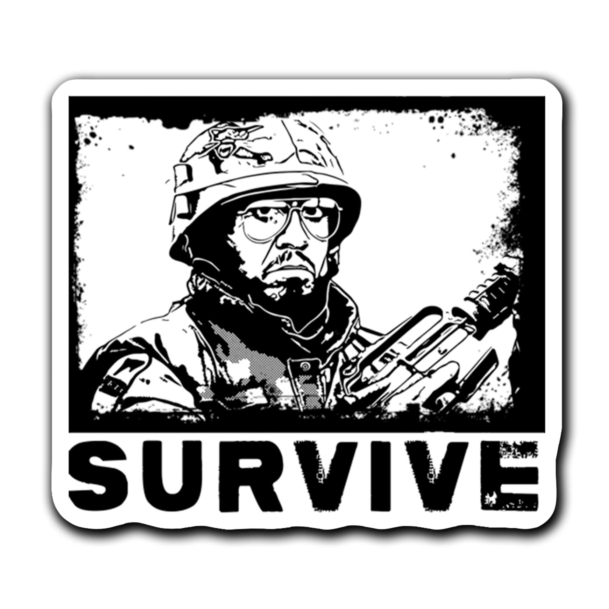 Amazon.com: Tropic Thunder Movie Survive Sticker 2" : Toys & Games