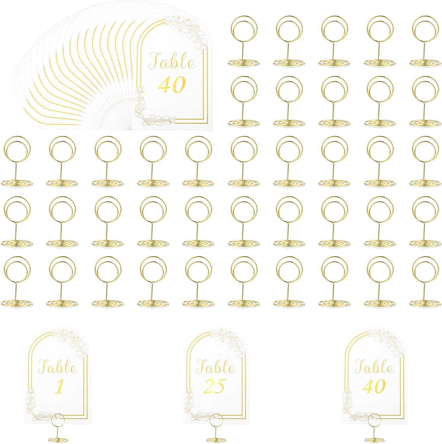 Amazon.com: Wanmu 40 Sets Wedding Table Numbers 1-40 for Wedding ...