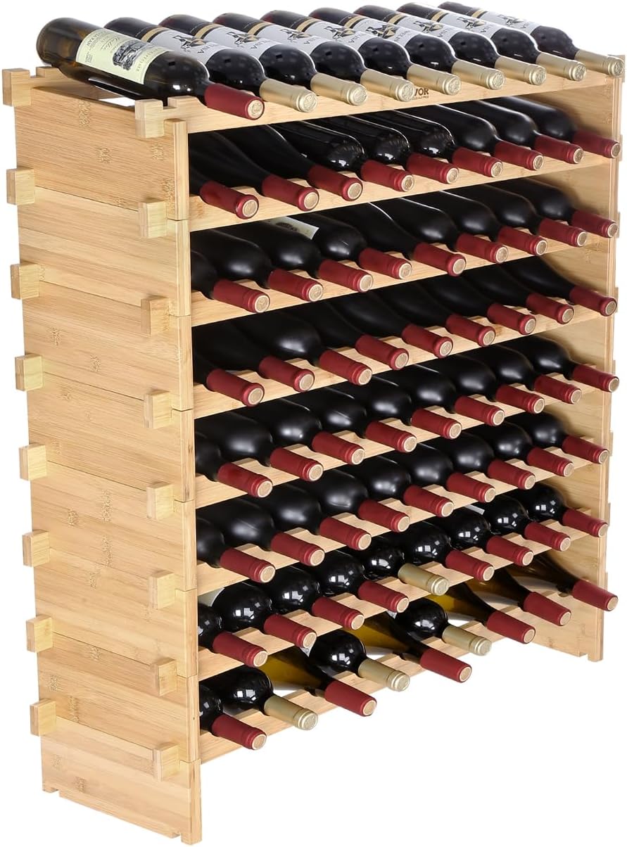 Amazon.com: Stackable Modular Wine Rack Freestanding Storage Stand ...