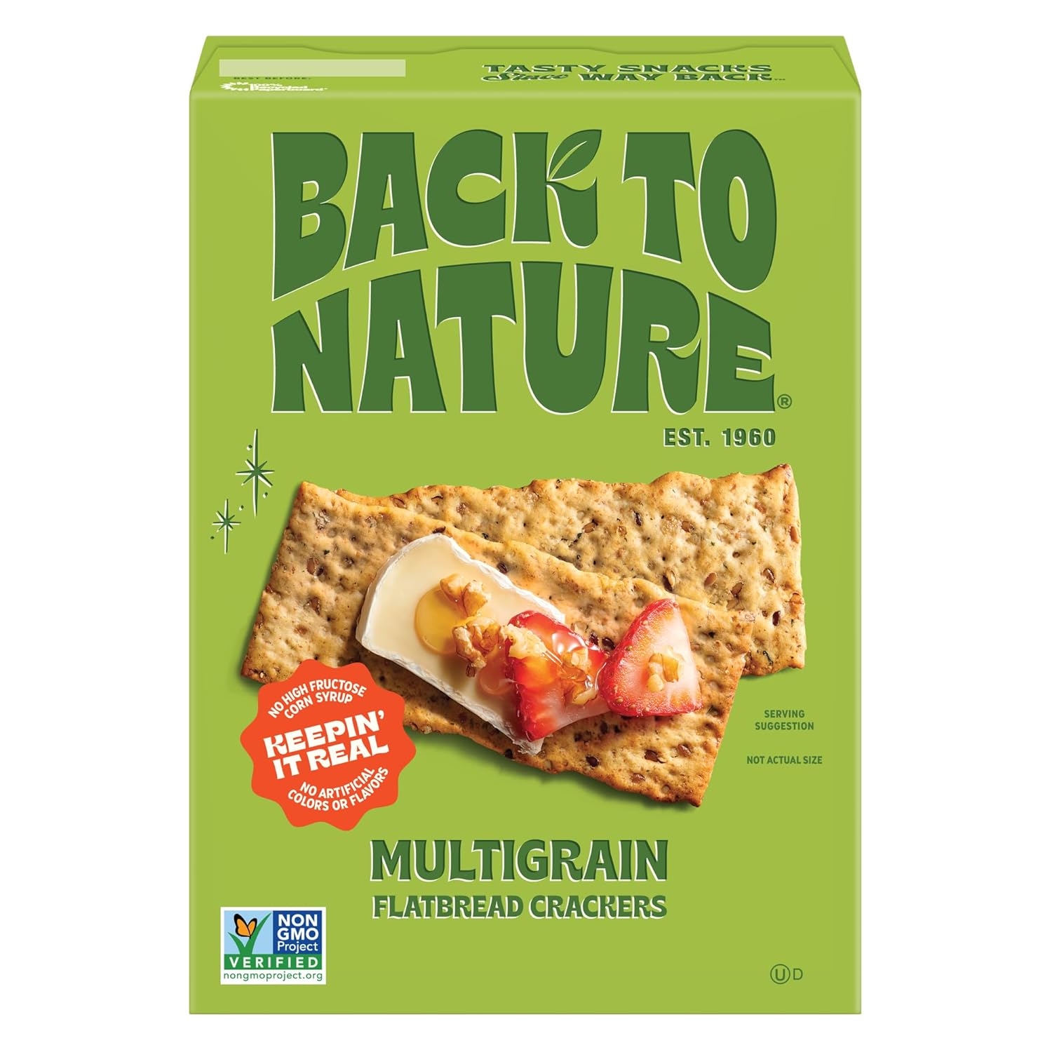 Amazon.com: Back to Nature Multigrain Flatbread Crackers, Non-GMO ...