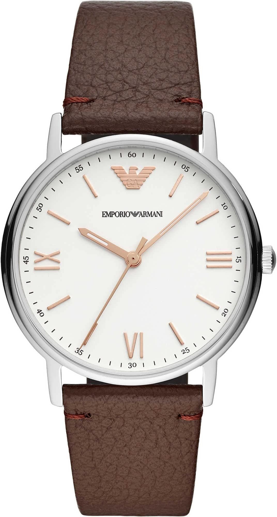 Emporio Armani Herrenuhr, Zweizeigeruhrwerk, 40MM Schwarzes ...