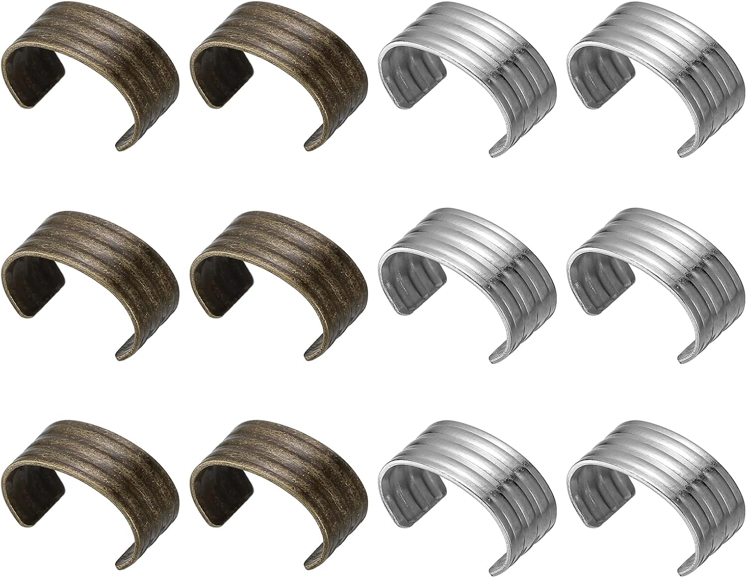 Amazon.com: uxcell Leather Rope Clip, 100Pcs Cylindrical Crimping Cord ...