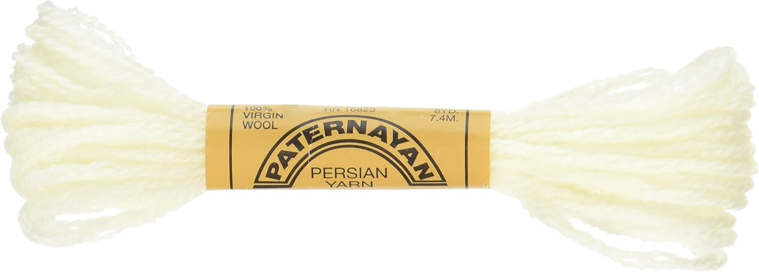 Amazon.com: Paternayan 54-260 Persian Yarn, 8-Yard, White Very Light