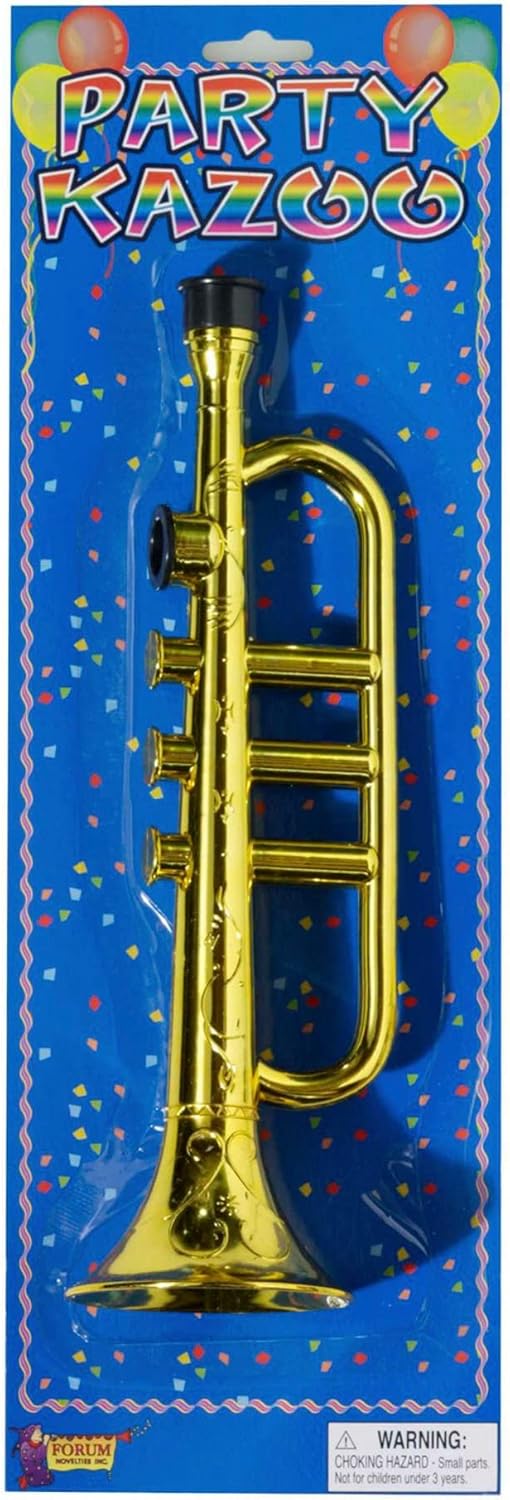 Amazon.com: Forum Novelties Gold Trumpet Party Kazoo Play Musical ...