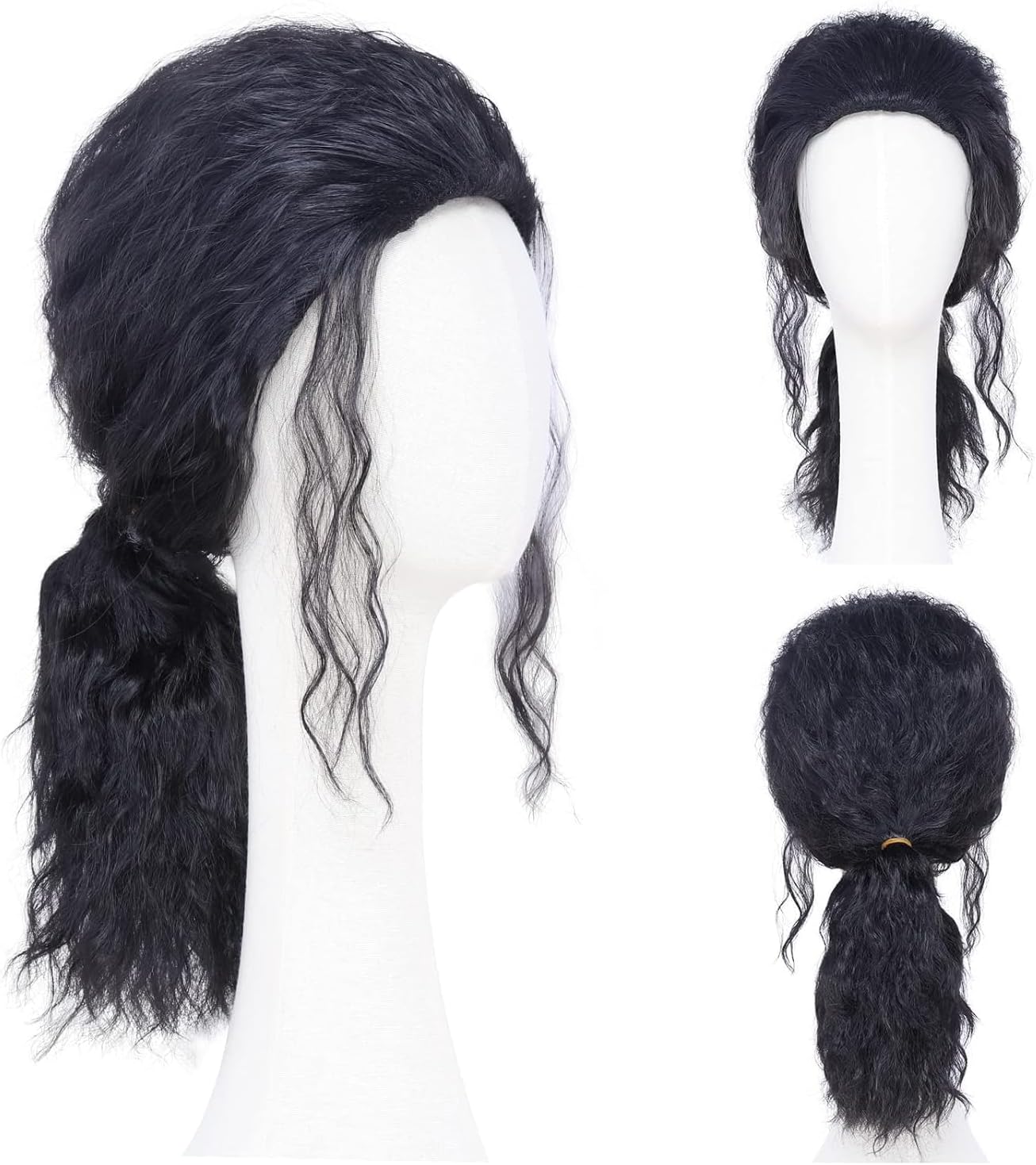 Amazon.com: Morph Black Curly Cosplay Wig for Pop Idol King Rockstar ...