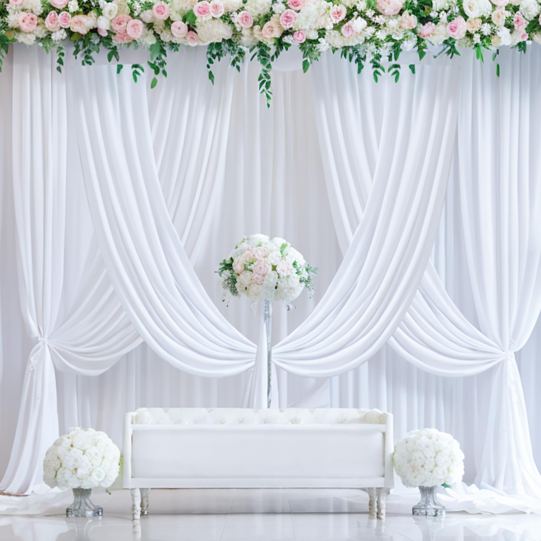 Snapklik.com : 10ft20ft White Ceiling Drapes For Weddings Parties,2 ...