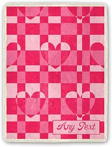 Amazon.com: SGBASED Heart Throw Blanket Warm Personalized Custom Baby ...