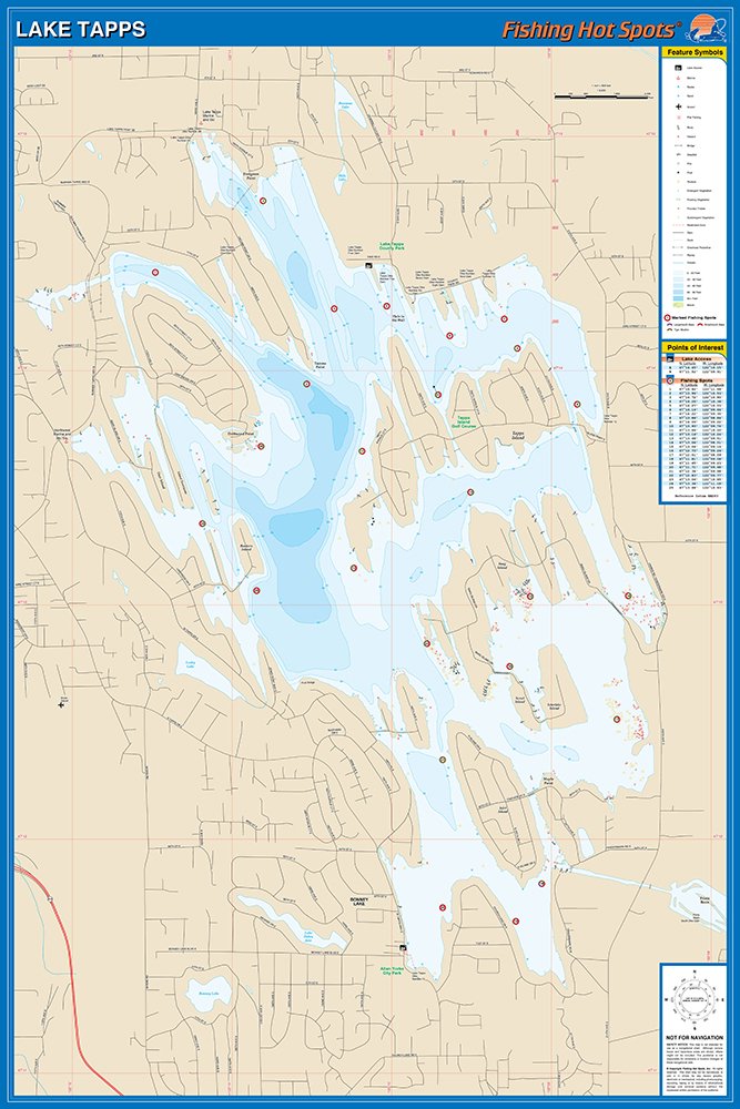 Lake Tapps, Washington, Fishing Map: 0071365307776: Amazon.com: Books