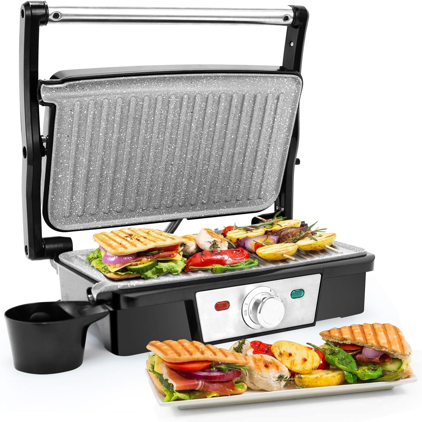 SUPERLEX 1500W Panini Press Toaster Sandwich Maker，Health Grill ...