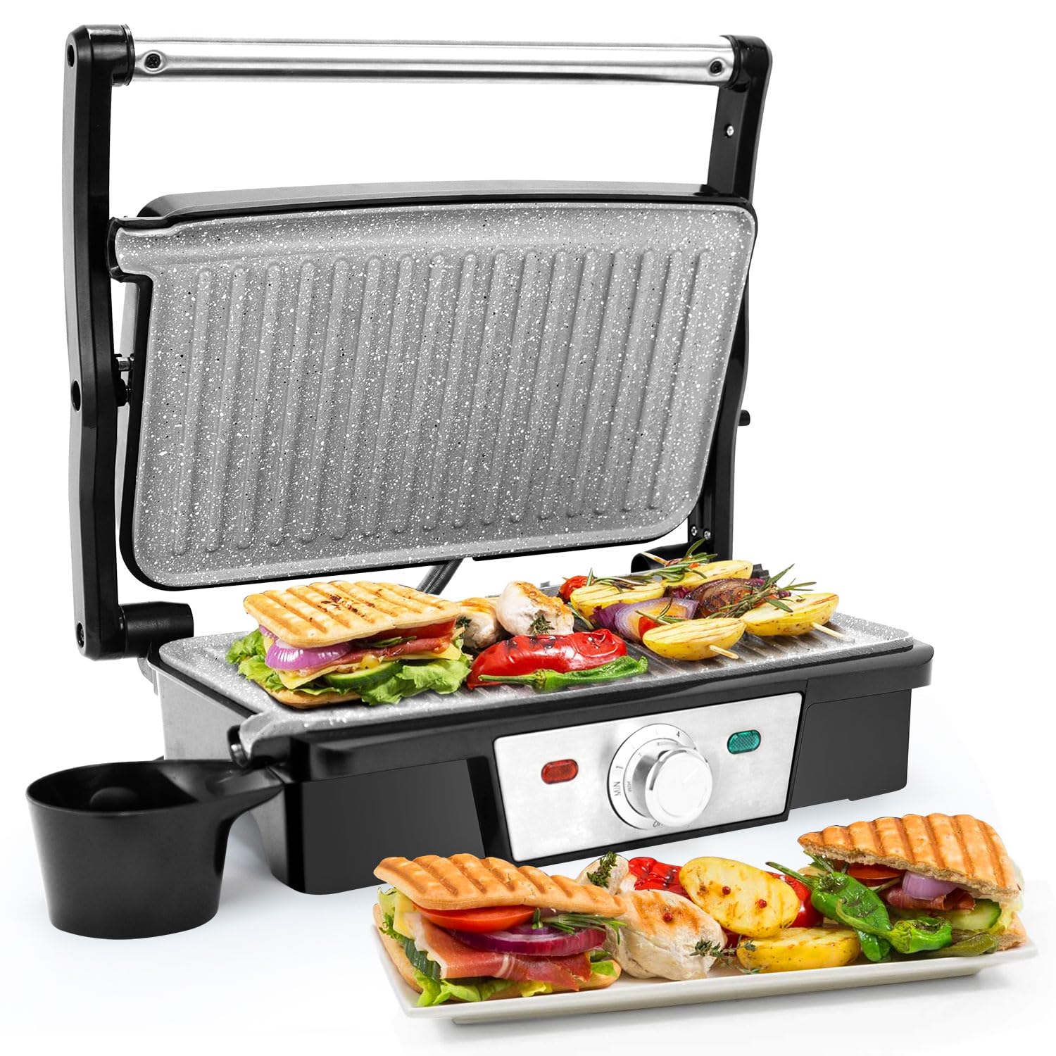 SUPERLEX 1500W Panini Press Toaster Sandwich Maker，Health Grill ...