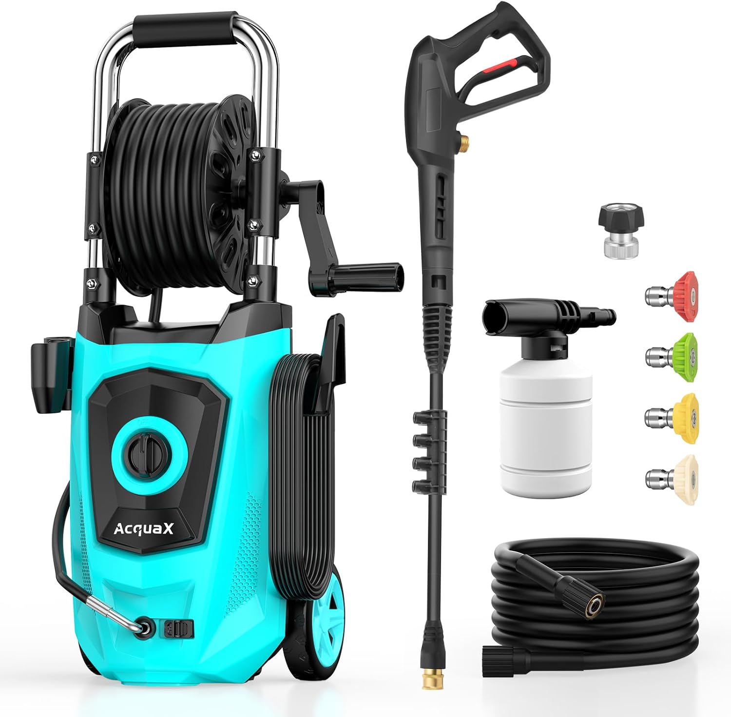Amazon.com : AcquaX Pressure Washer with Hose Reel, 2.5GPM Power Washer ...