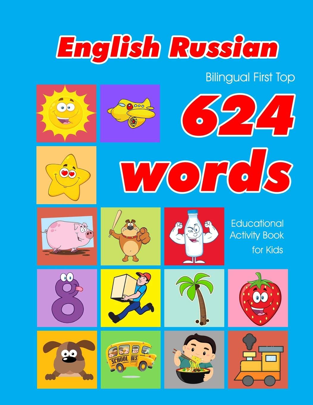 Amazon.com: English - Russian Bilingual First Top 624 Words Educational ...