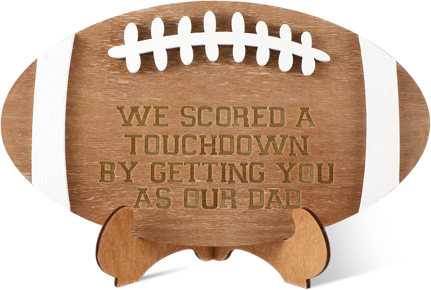 Amazon.com: Barydat Dad Wooden Sign Rustic Football Wooden Plaque ...