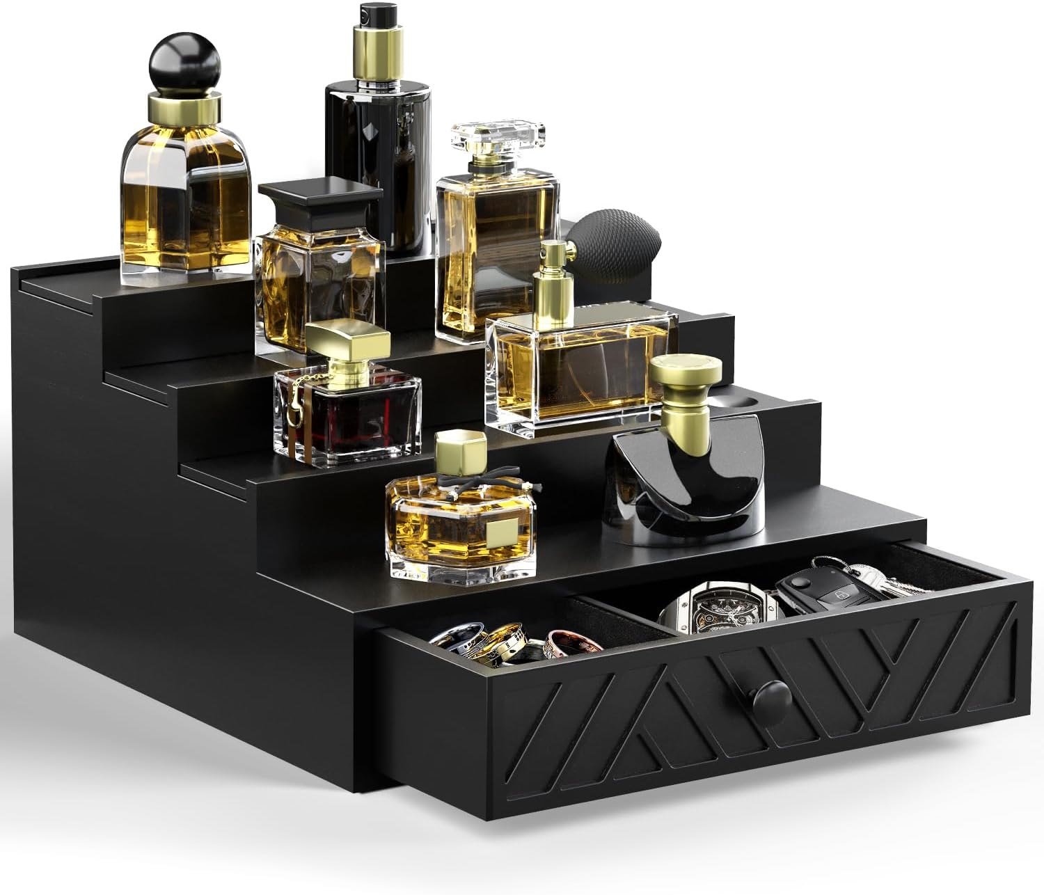 Amazon.com: Cologne Organizer for Men, 4 Tier Perfume Organizer with ...