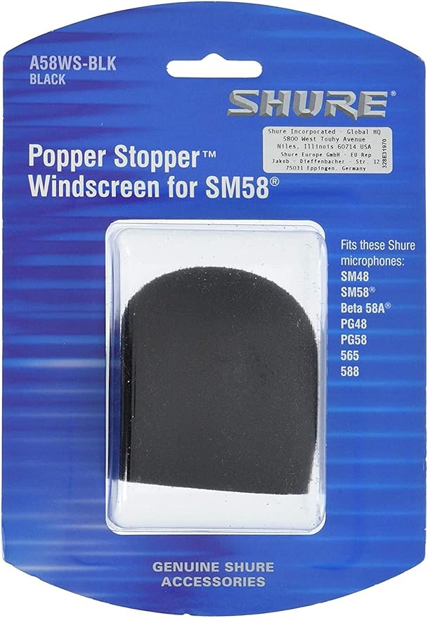 Amazon.com: Shure A58WS-BLK Foam Windscreen for All Shure Ball Type ...