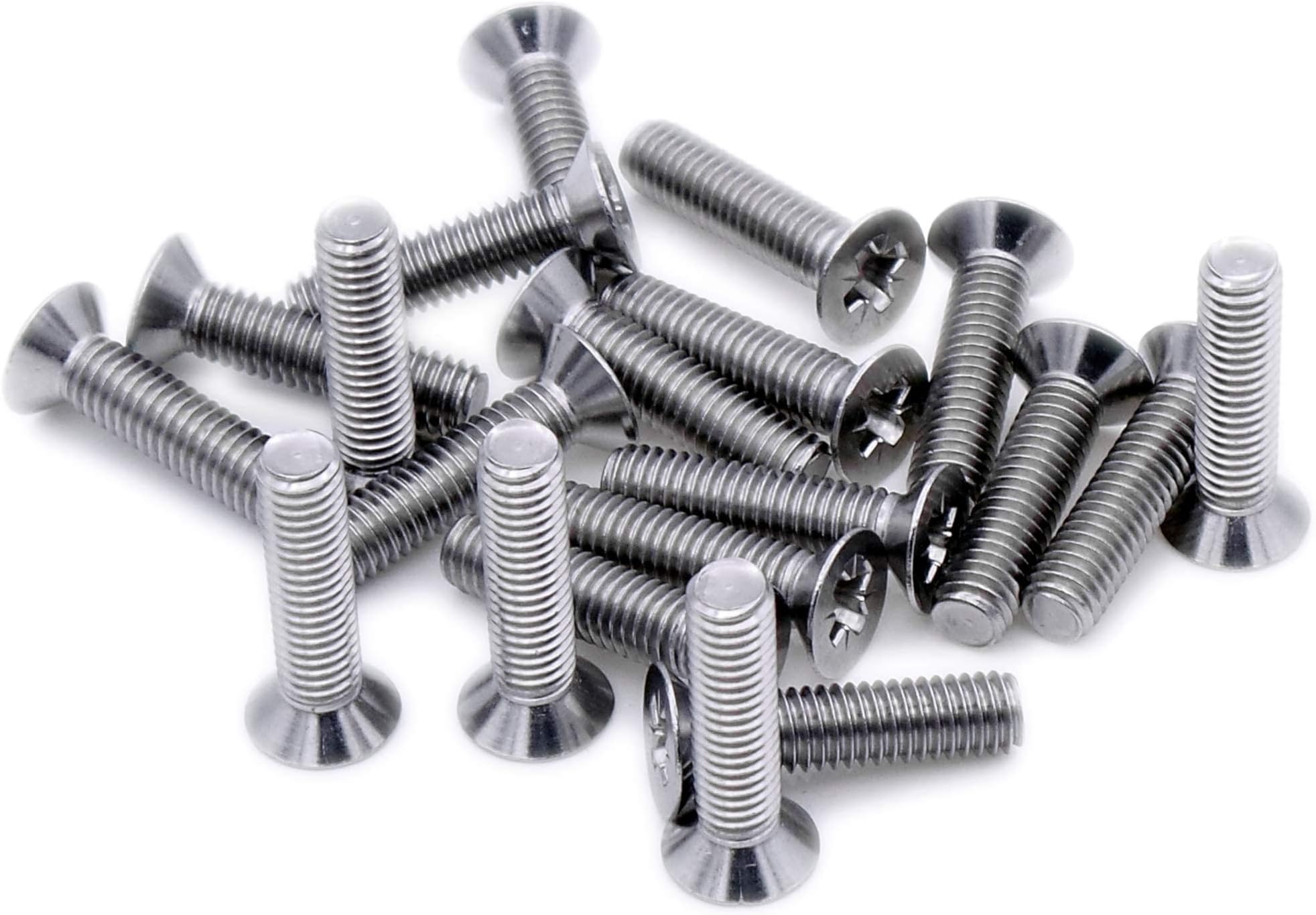 M5 (5mm x 45mm) Pozi Countersunk Machine Screw (Bolt) - Stainless Steel ...