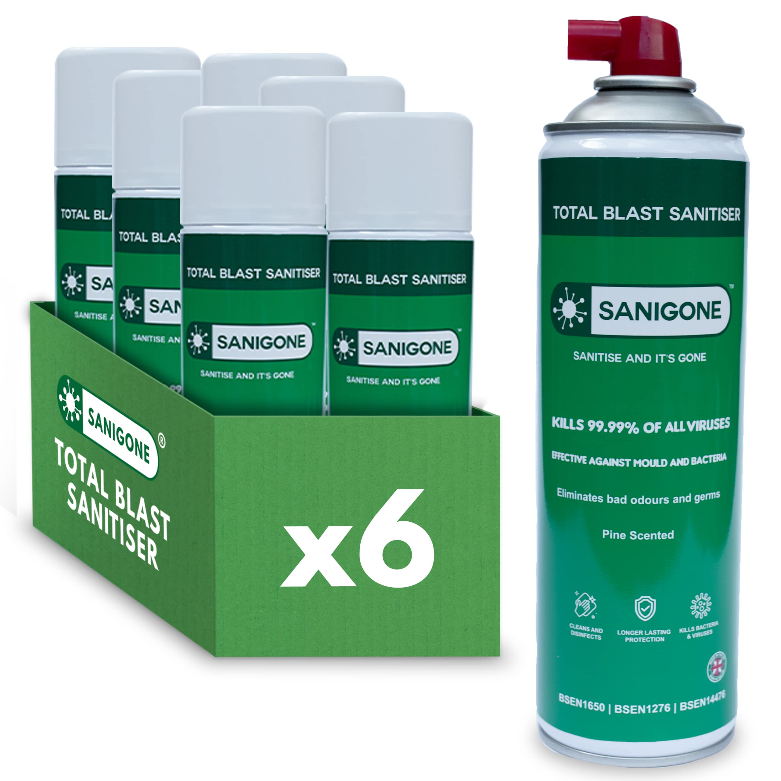 Buy Sanigone TOTAL BLAST - Sanitiser & Mould Remover 500ml Spray ...