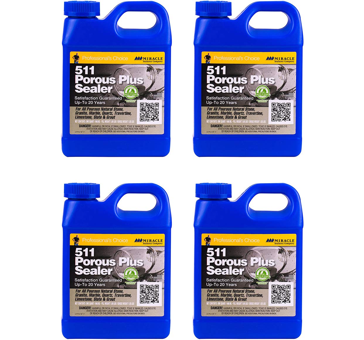 Miracle Sealants Plus QT 511 Porous Plus Sealer 32 oz Quart (Four Pack ...