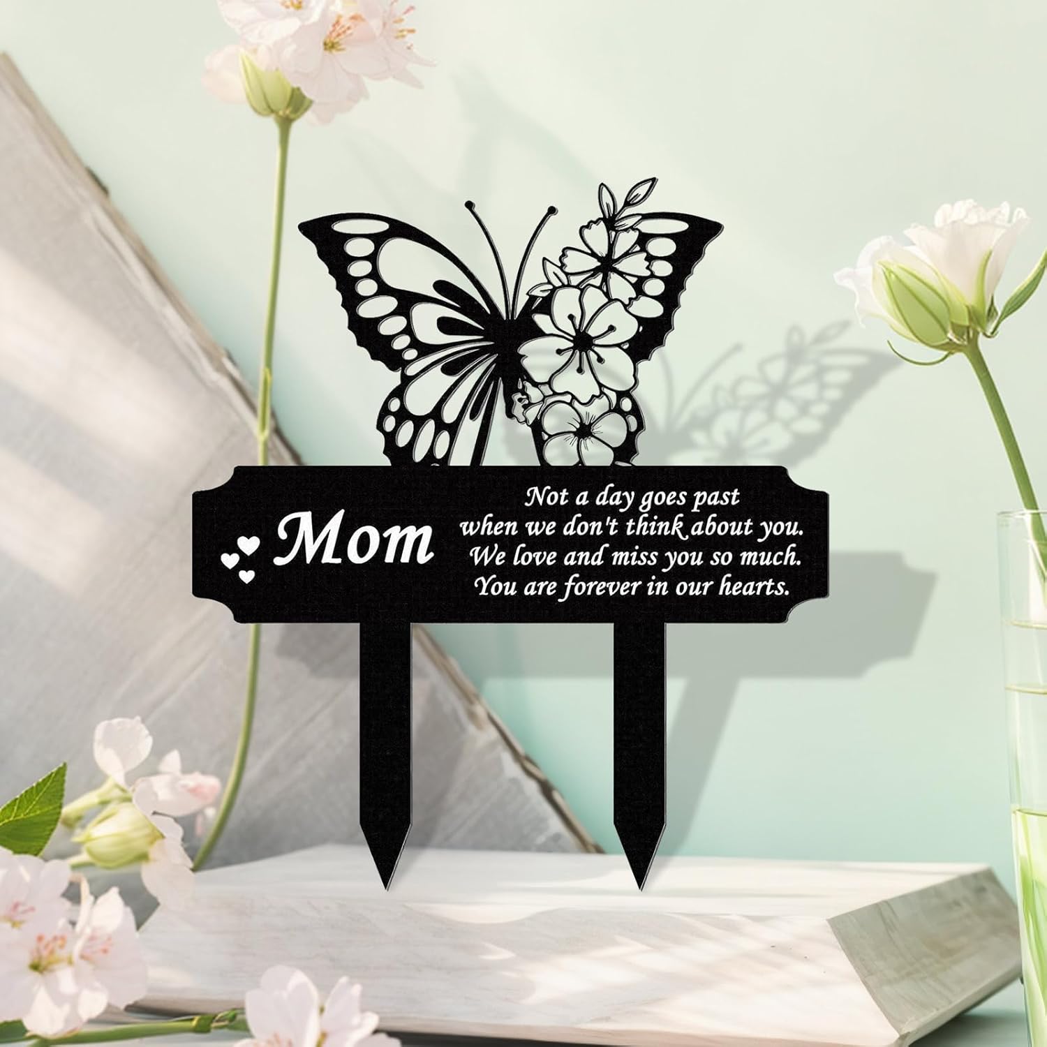 Amazon.com: Memorial Stakes Grave Decorations for Cemetery Grave Plaque ...