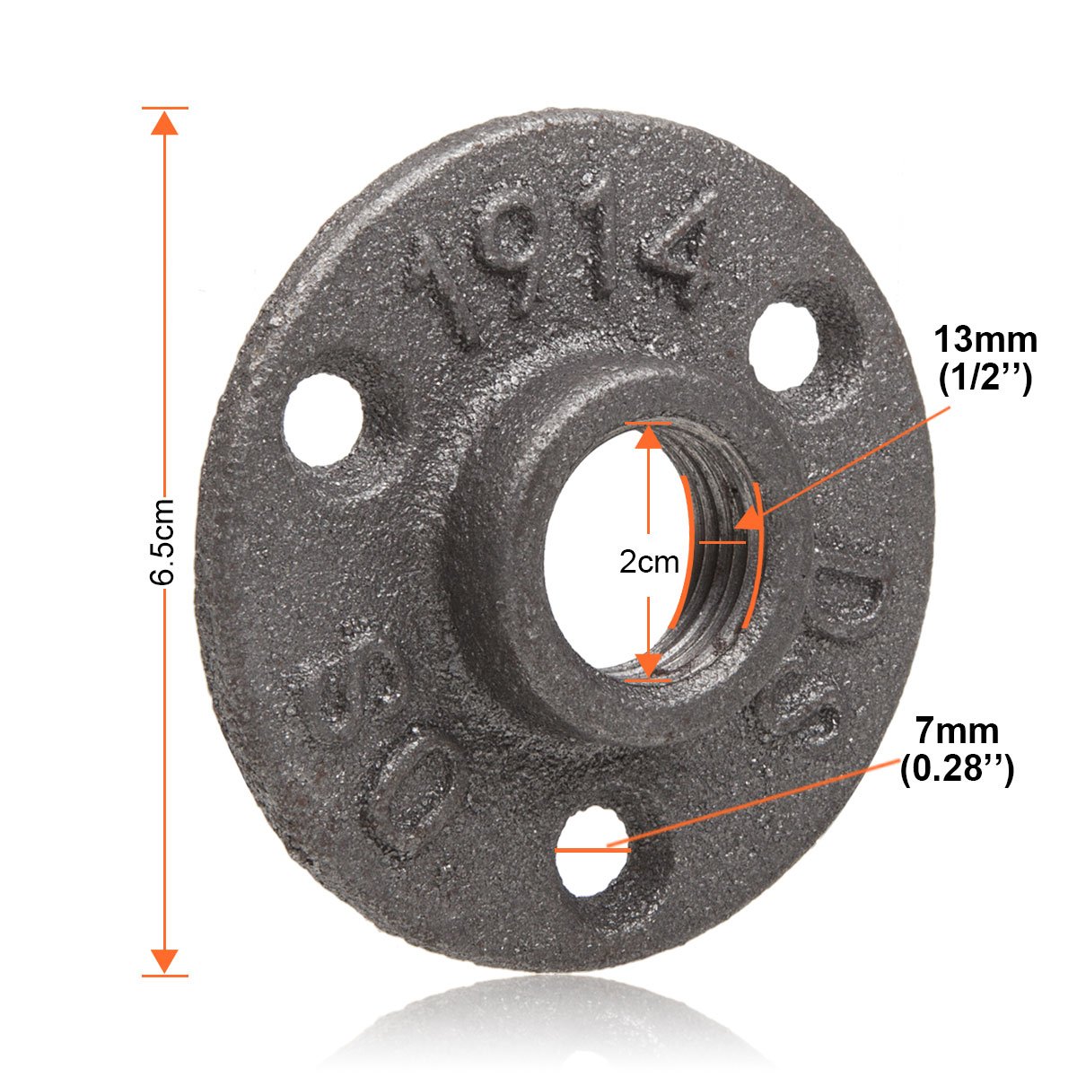 Snapklik.com : 1/2" 40 Pack Floor Flange Pipe Fittings 1/2 Inch ...