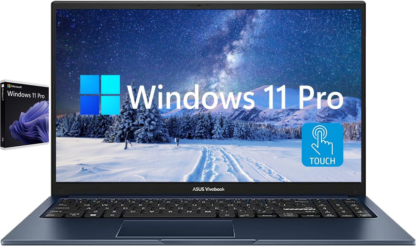 Amazon.com: ASUS Touchscreen 15.6'' Vivobook Business Laptop Computer ...