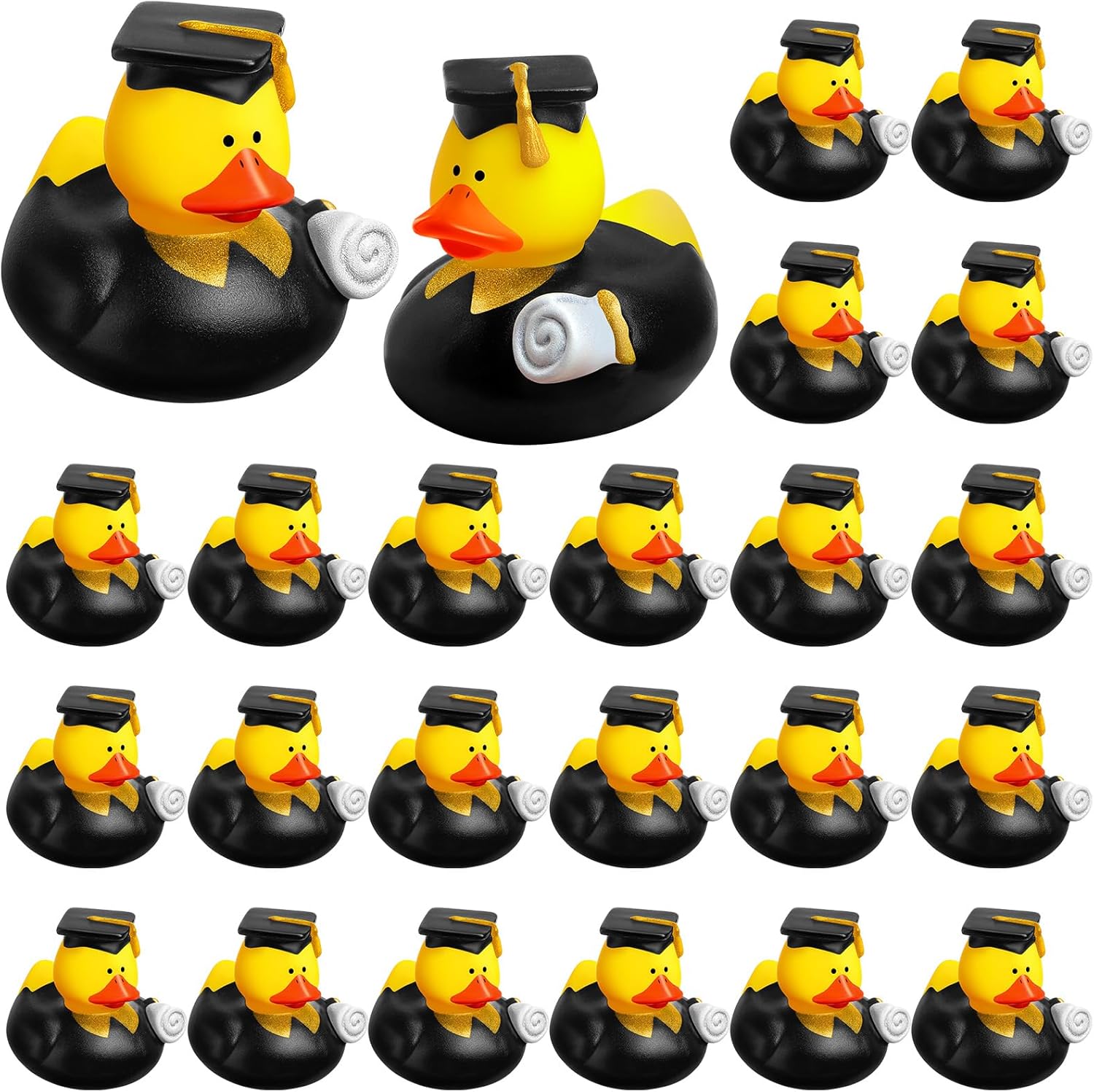 Amazon.com: Sratte 24 Pcs Black Graduation Rubber Ducks 2025 Grad ...