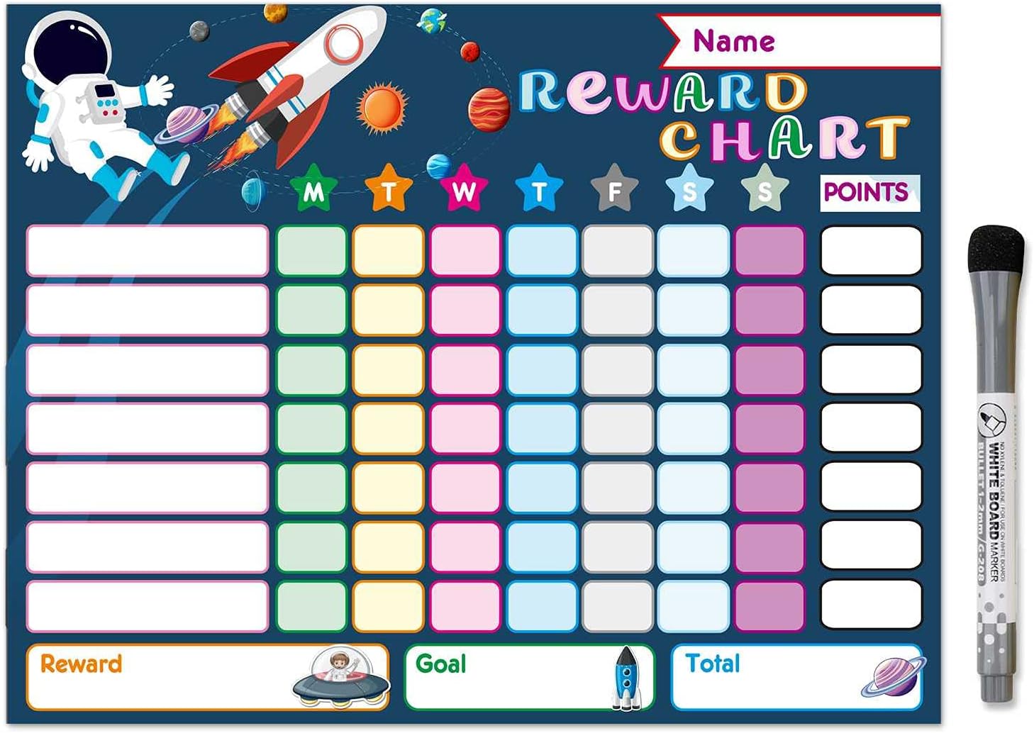 Outer Space Magnetic Chore and Reward Chart for Kids Australia | Ubuy
